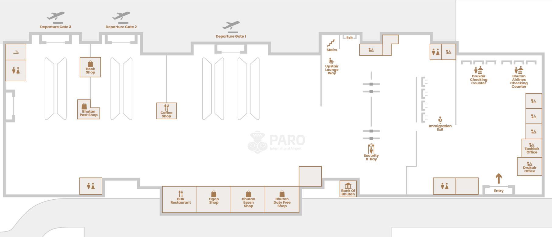 Airport Map - Paro International Airport (Bhutan)